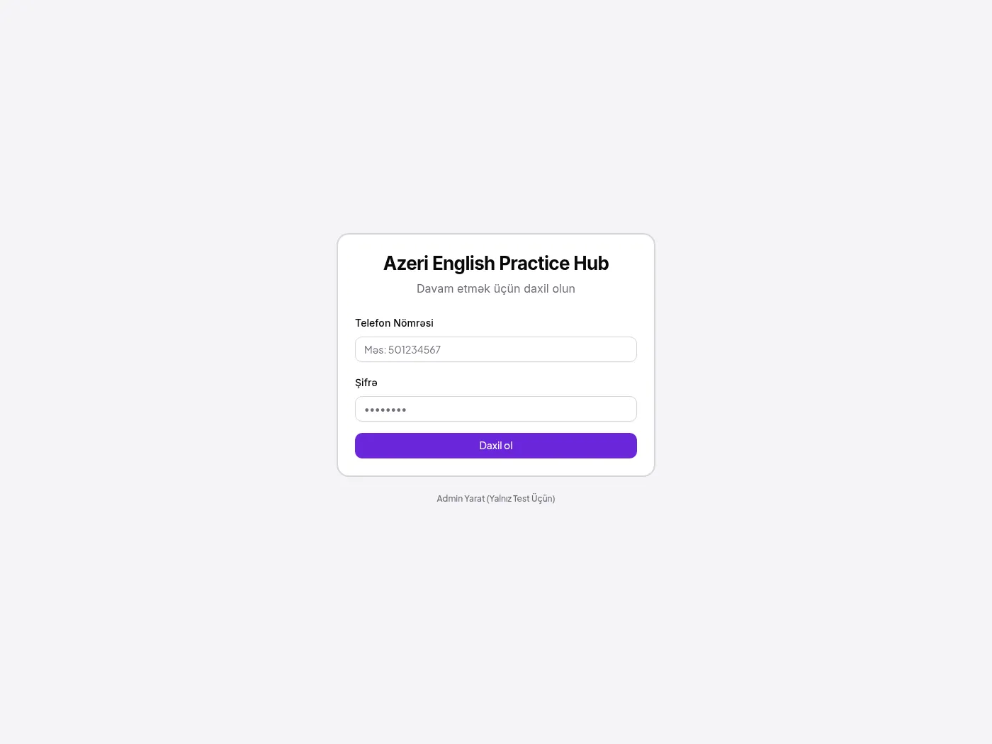 Azeri English Practice Hub