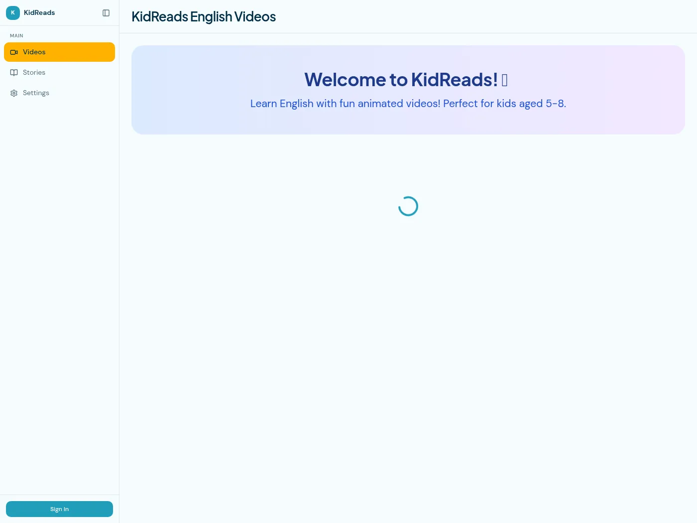 KidReads English Videos