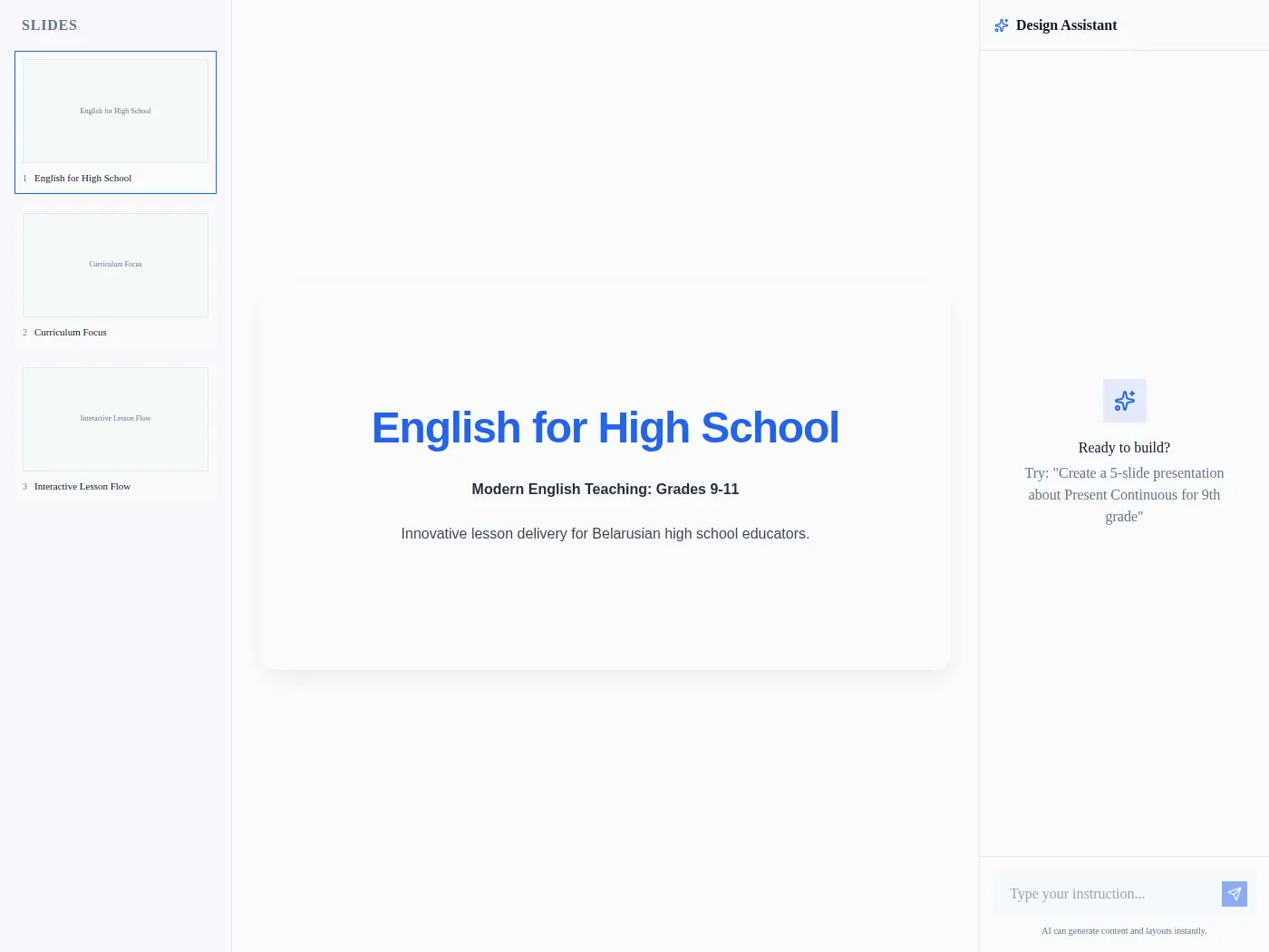 English Learning Deck
