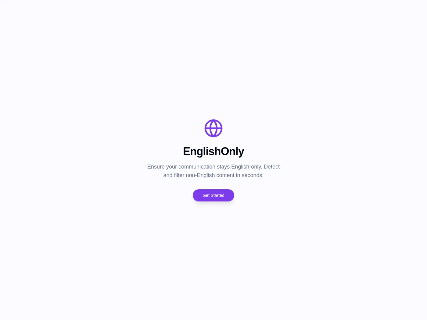 English Only App