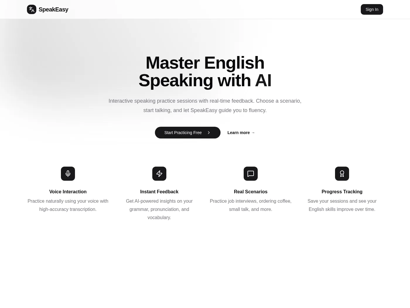 SpeakEasy English Trainer