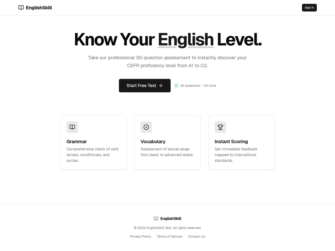 English Skill Test