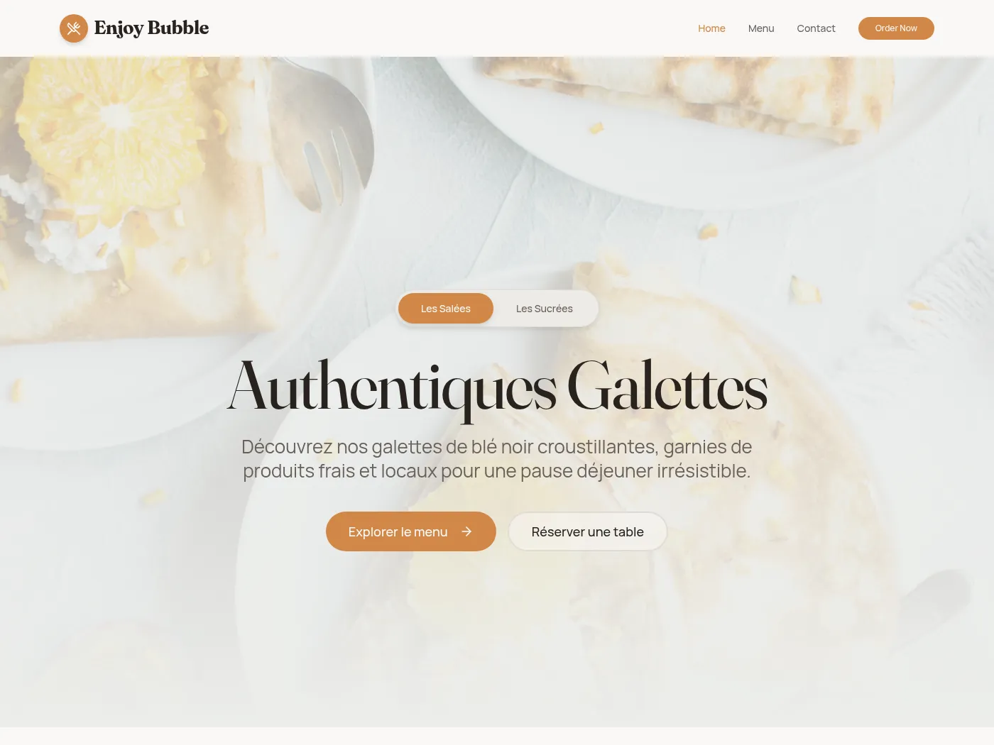 Enjoy Bubble Crêperie Site