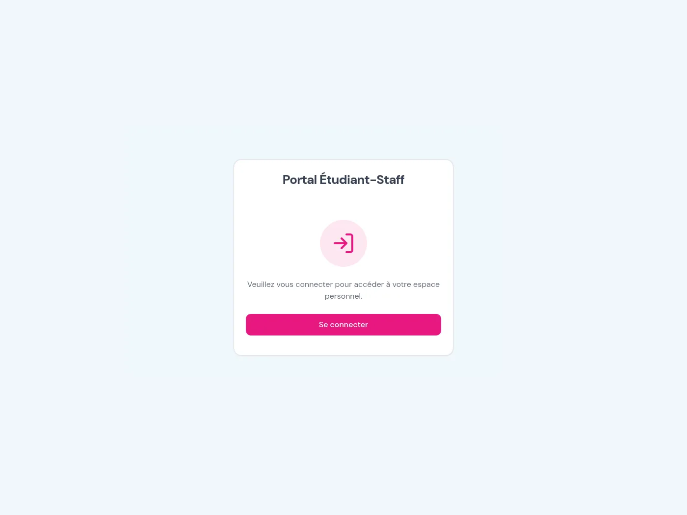 Portal Étudiant-Staff