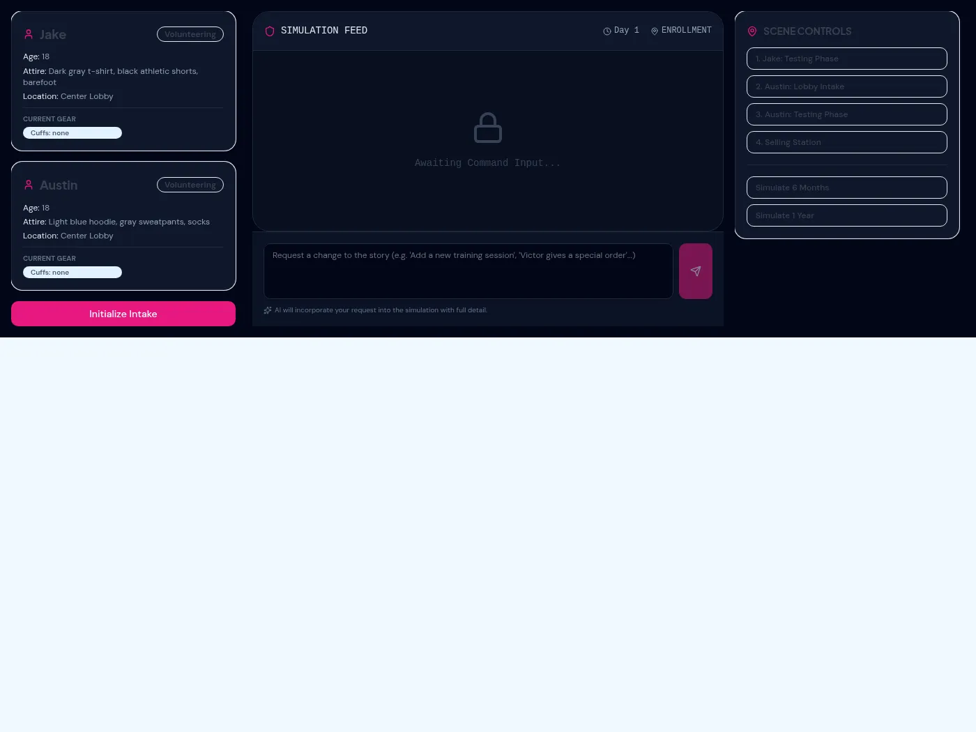 Enslavement Processing Simulator