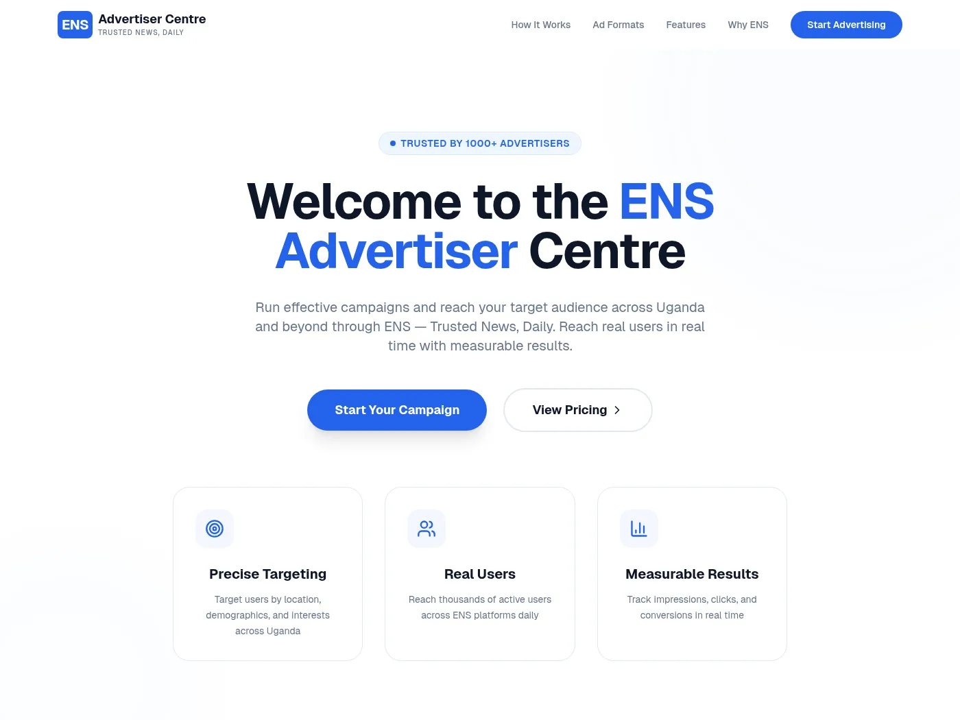 ENSlive Ads Clone