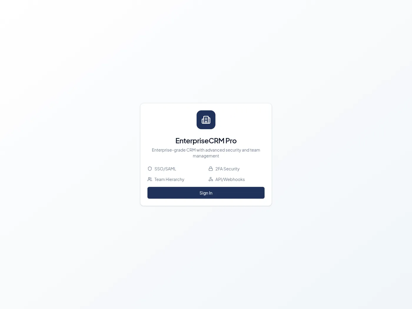 EnterpriseCRM Pro