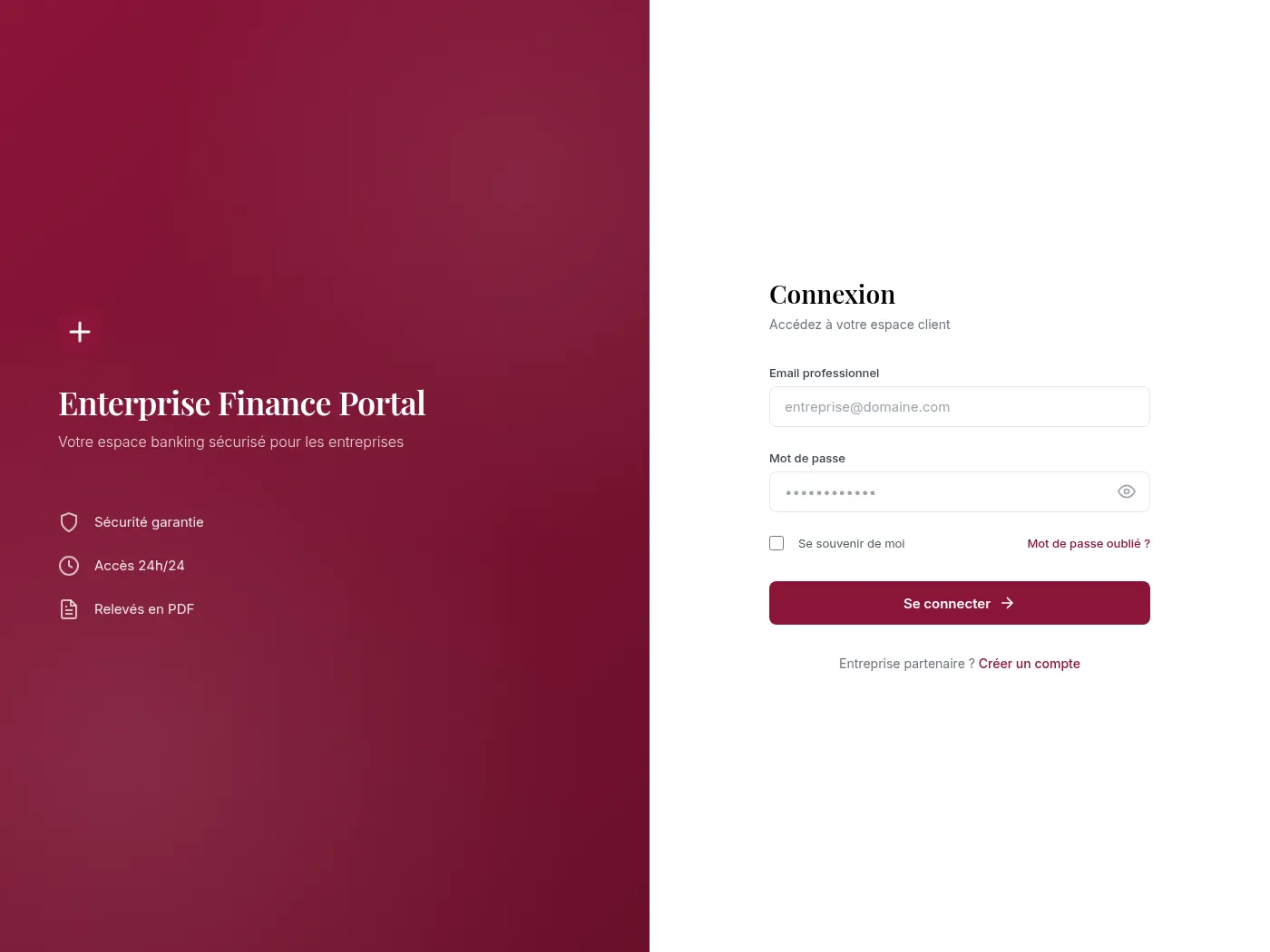 Enterprise Finance Portal