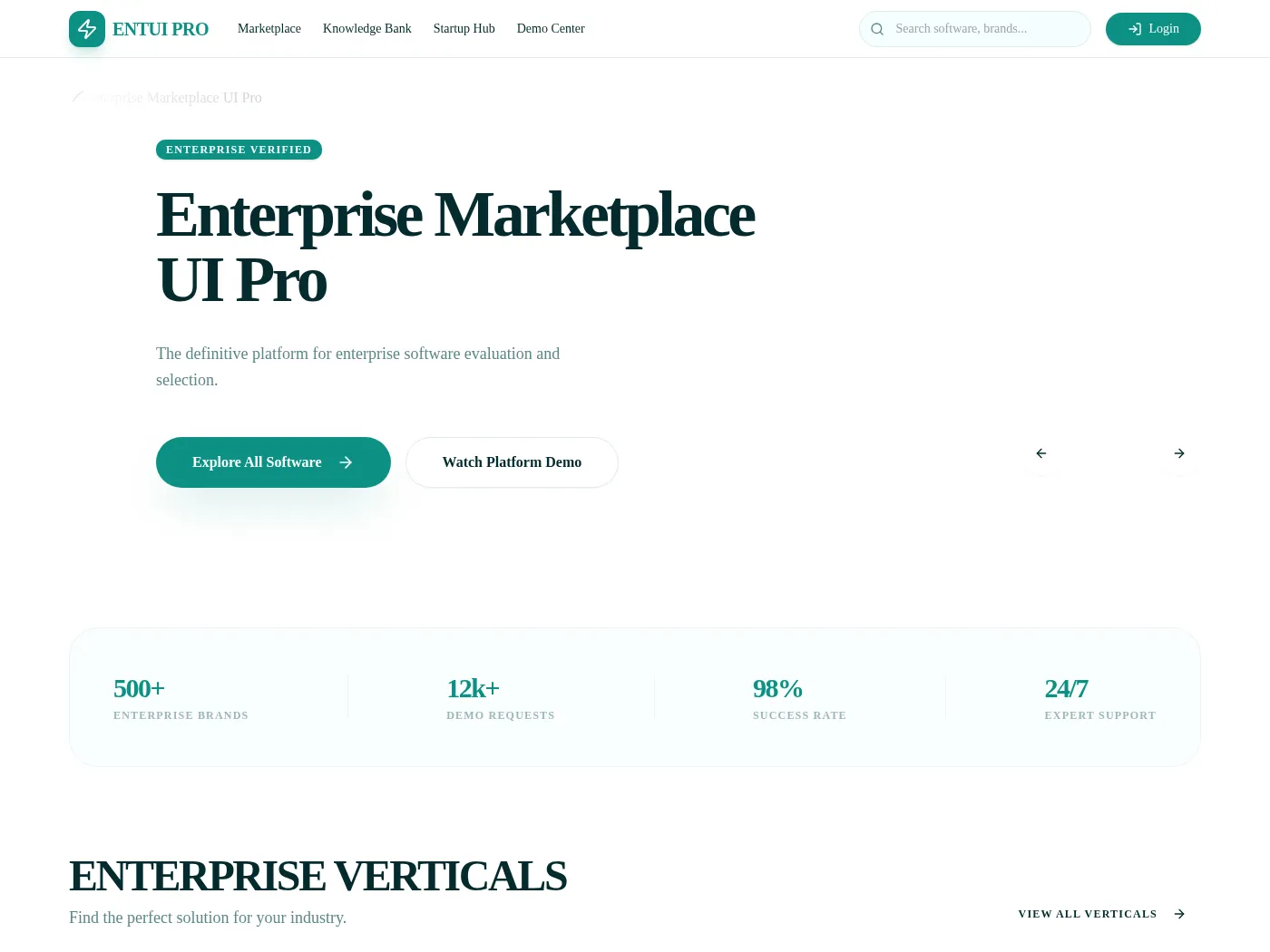 Enterprise Marketplace UI Pro