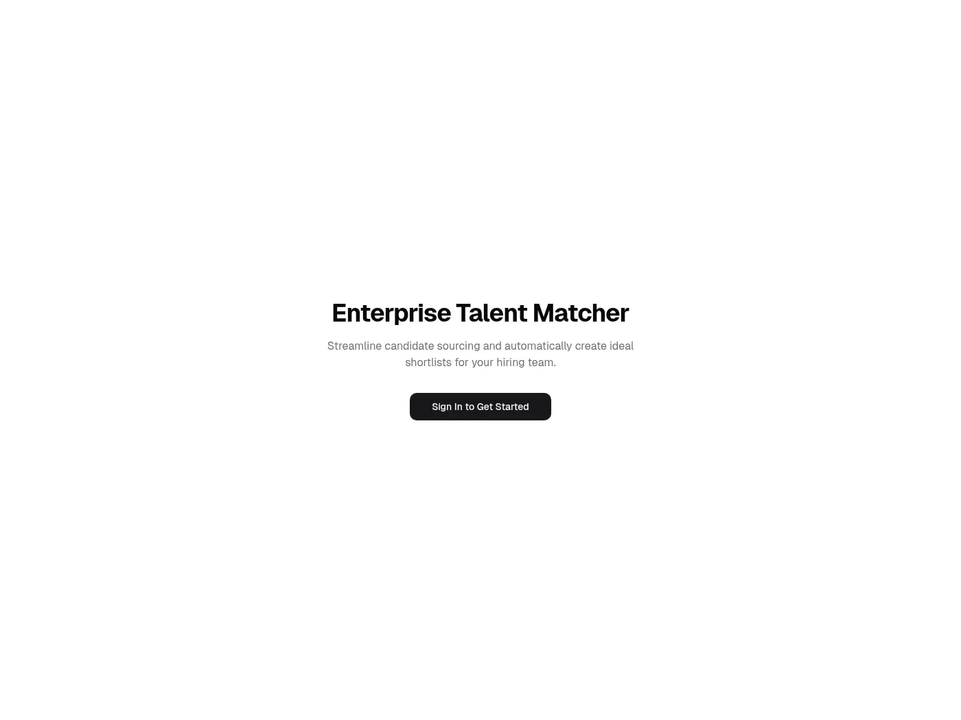 Enterprise Talent Matcher