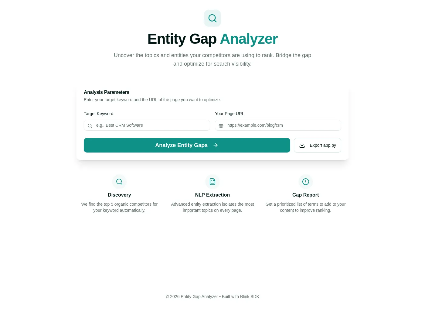Entity Gap Analyzer