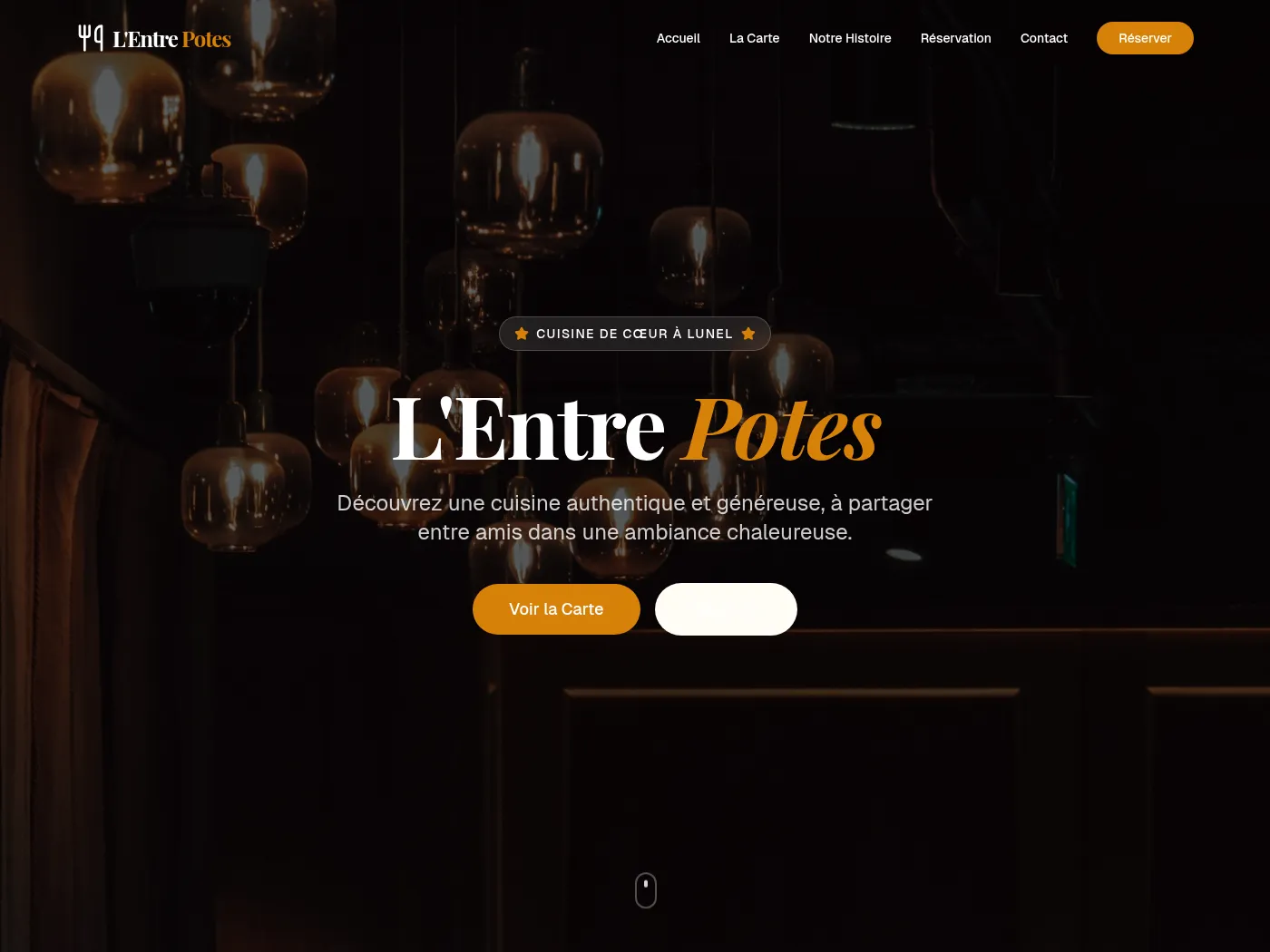 L'Entre Potes Restaurant Site