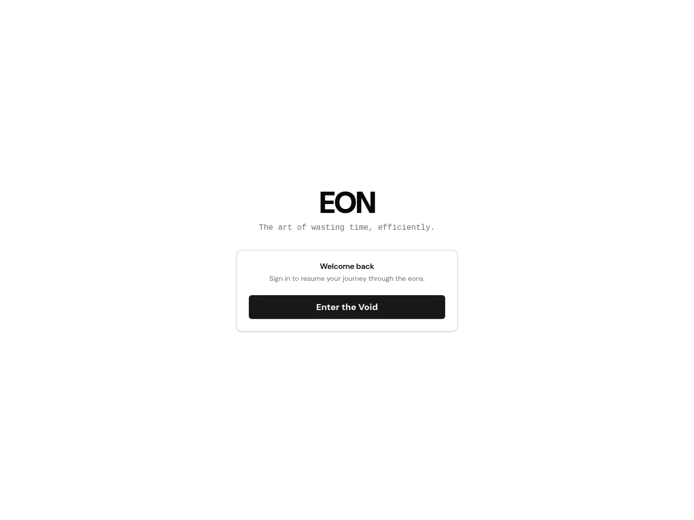 Eon Timewaster Game