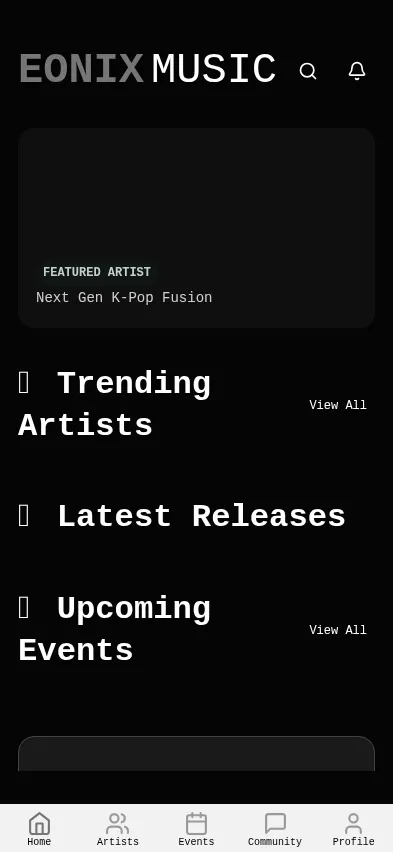 EONIXMusic Fan & Artist Hub
