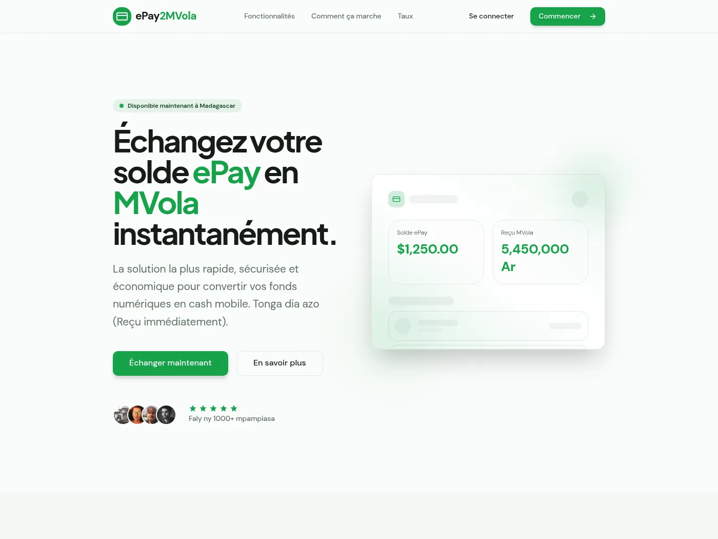 ePay2MVola Exchange