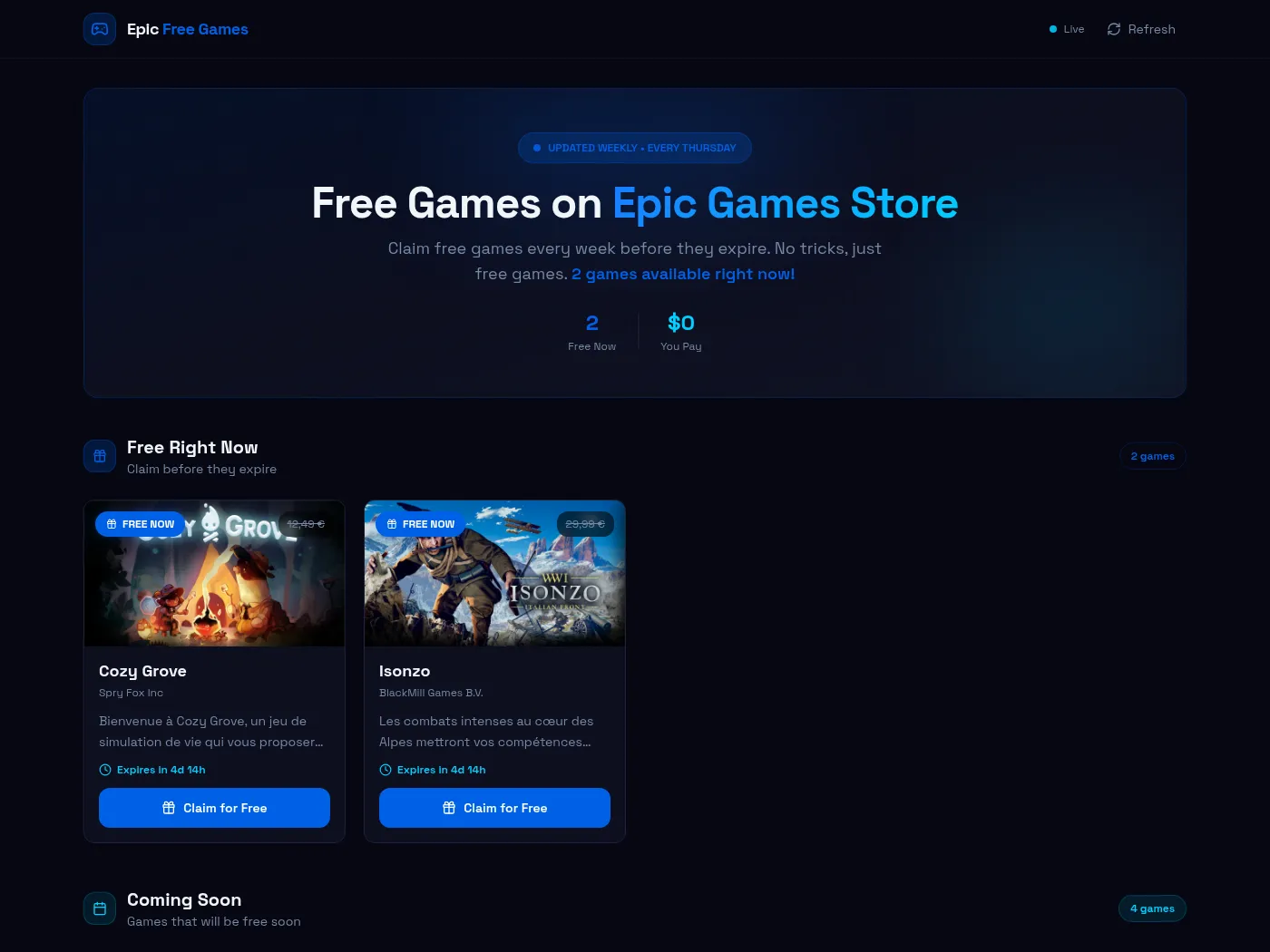 Epic Games Explorer