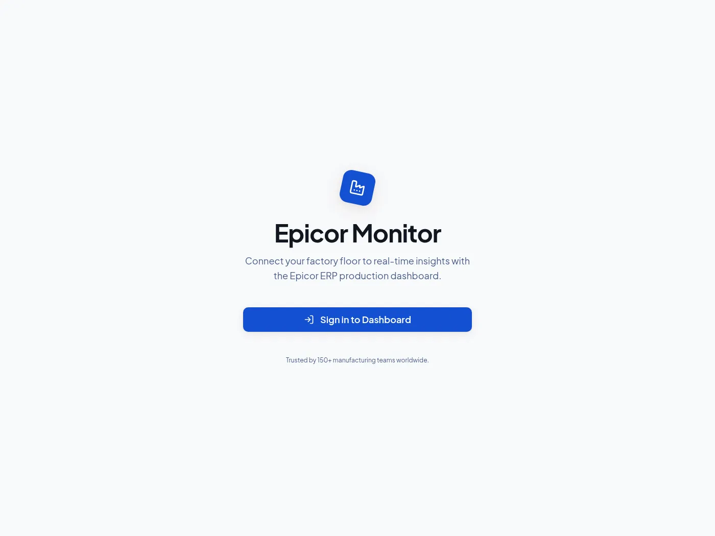 Epicor Production Monitor