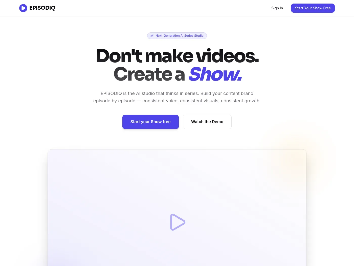 EPISODIQ: AI Series Studio