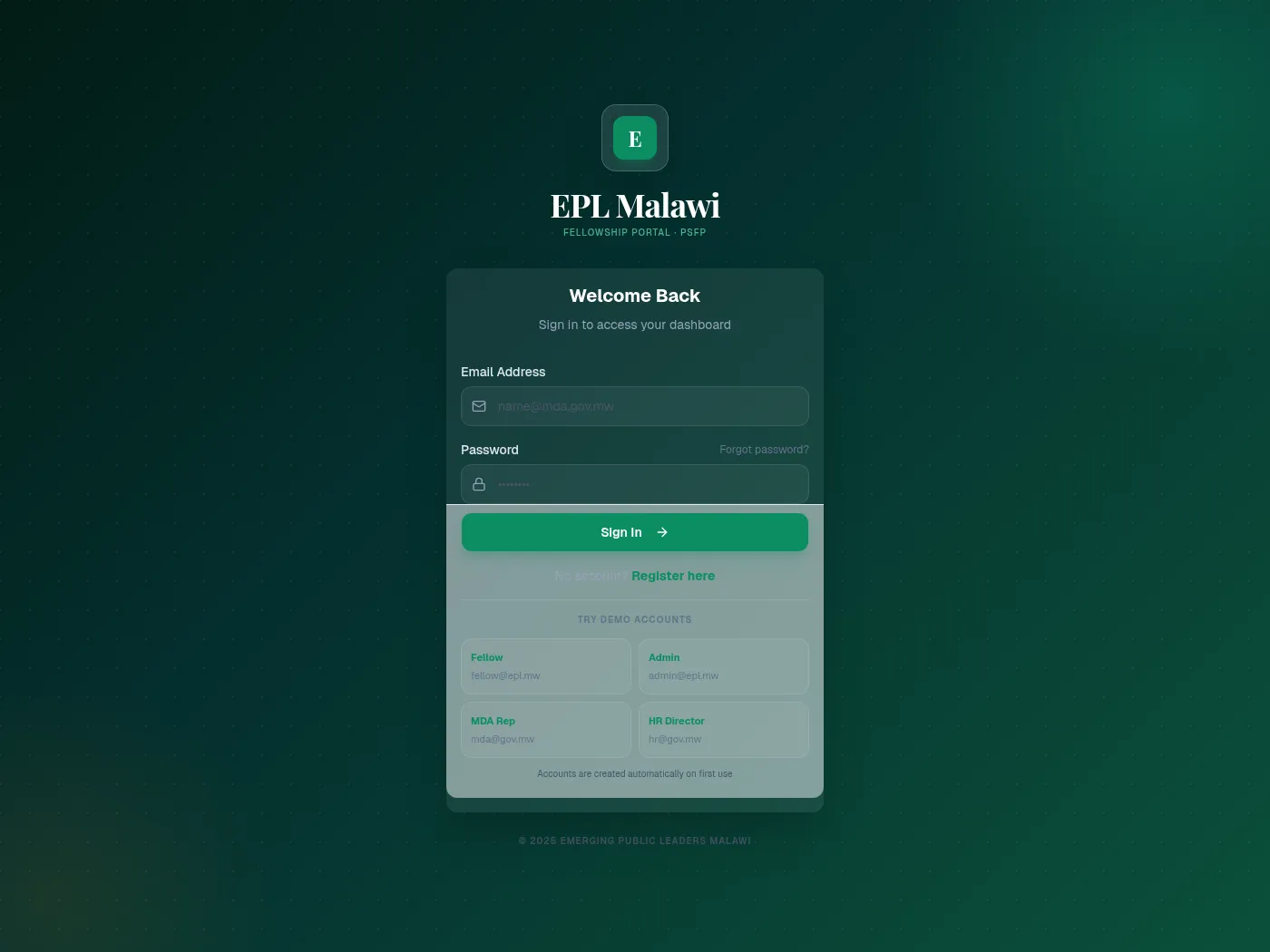 EPL Malawi Fellowship Portal