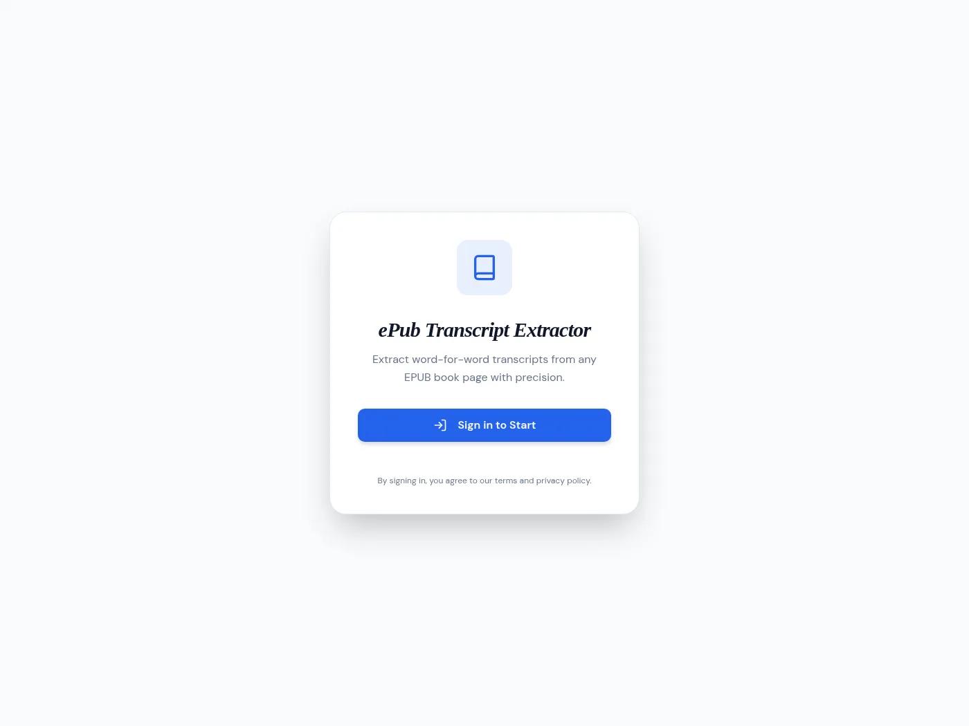 ePub Transcript Extractor