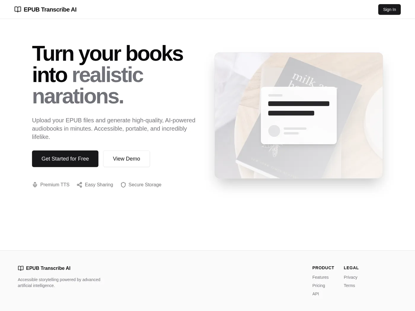 EPUB Transcribe AI