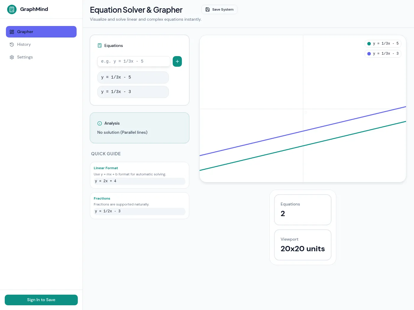 Equation Solver & Grapher