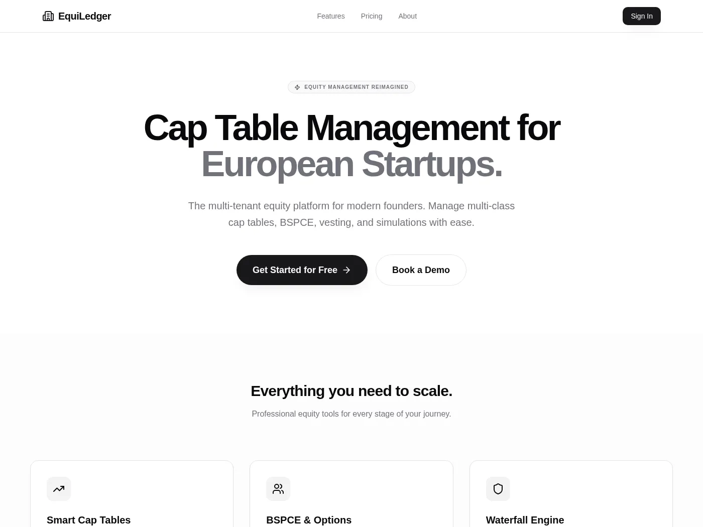 EquiLedger SaaS