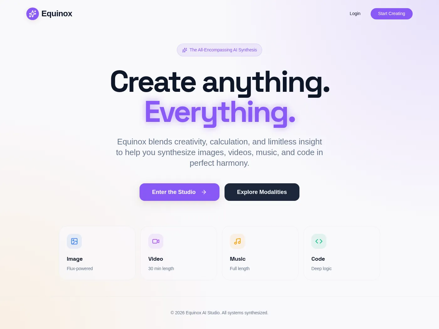 Equinox AI Studio