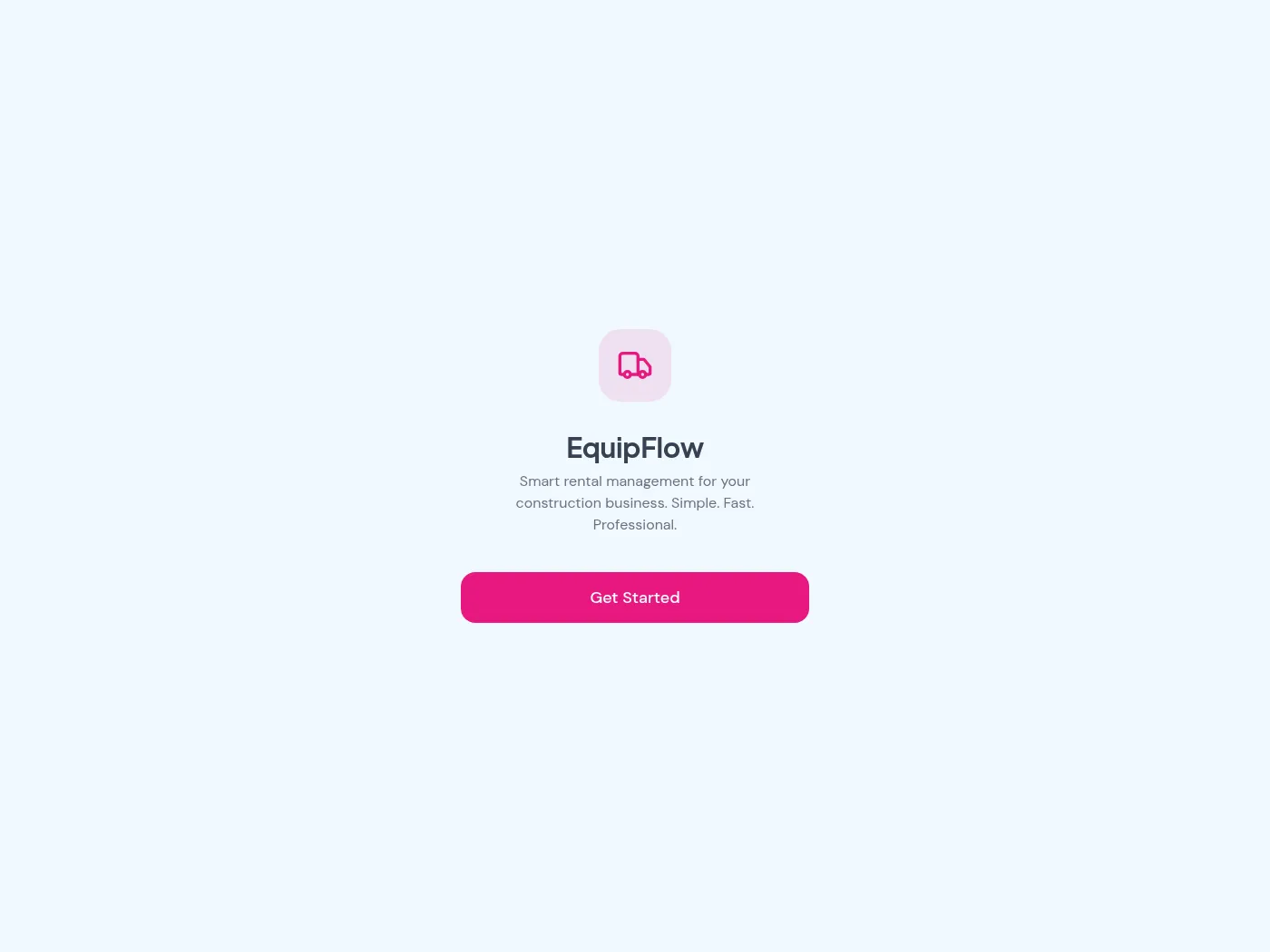 EquipFlow Rental App