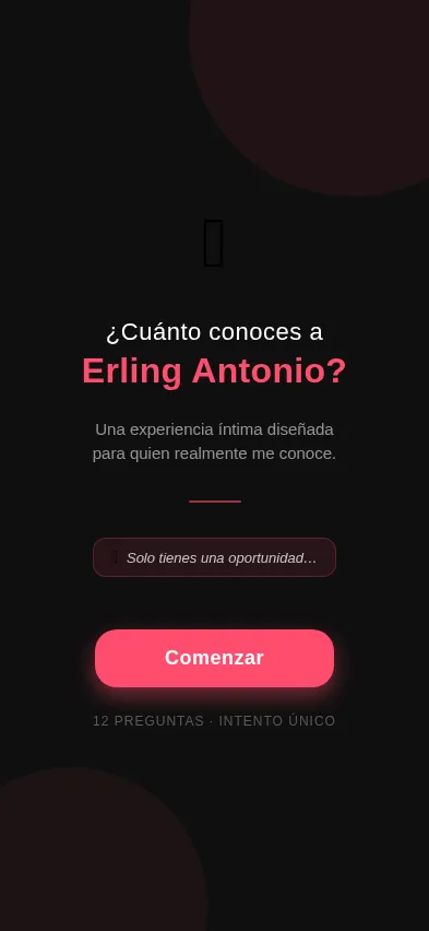 Erling Intimate Quiz App