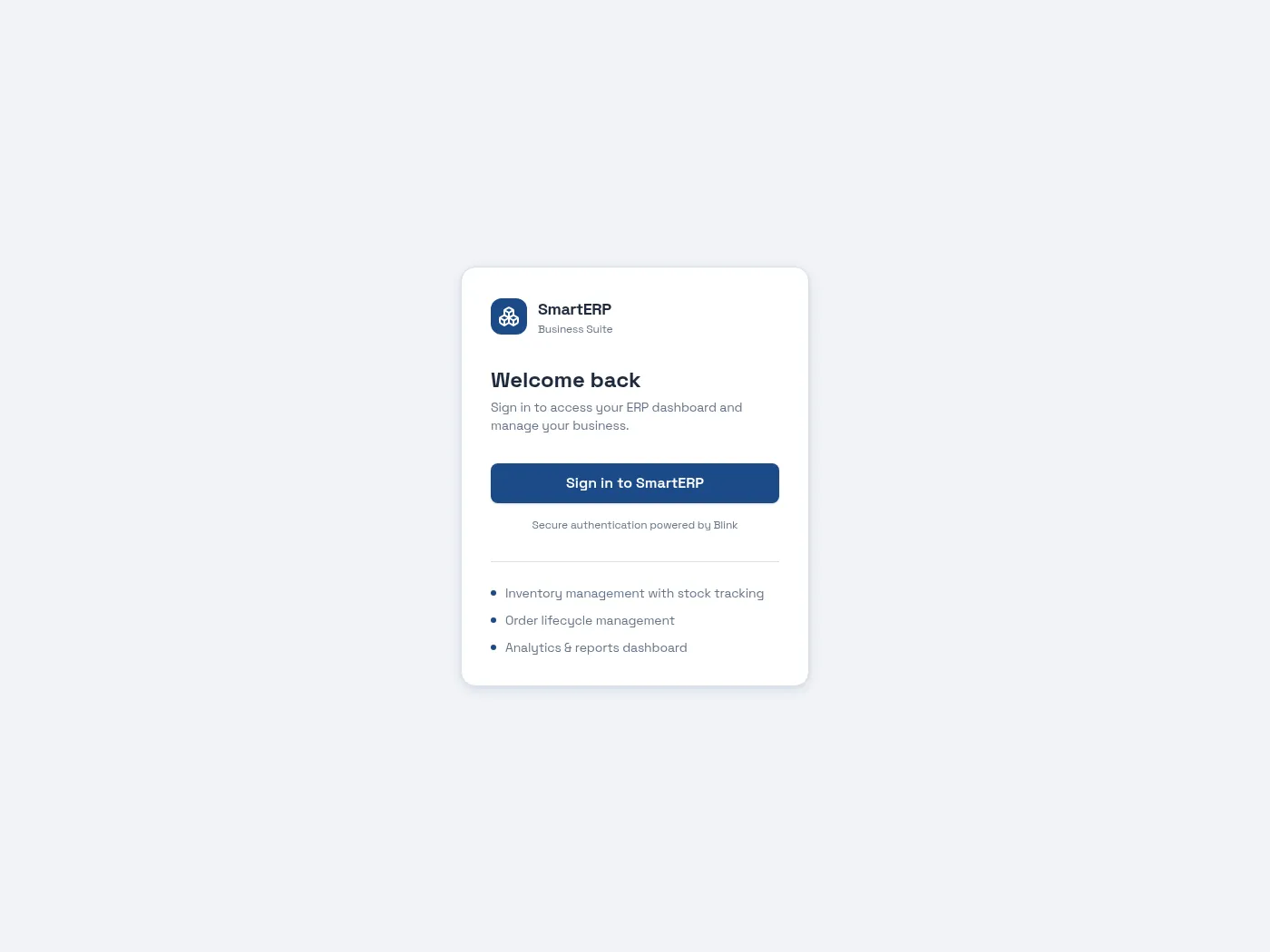 SmartERP Dashboard