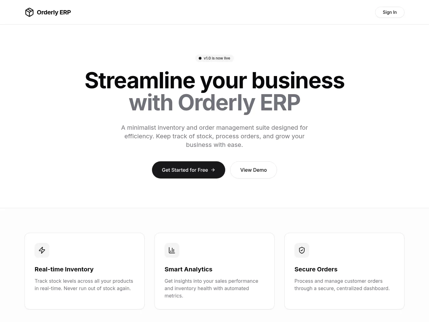 Orderly ERP Suite