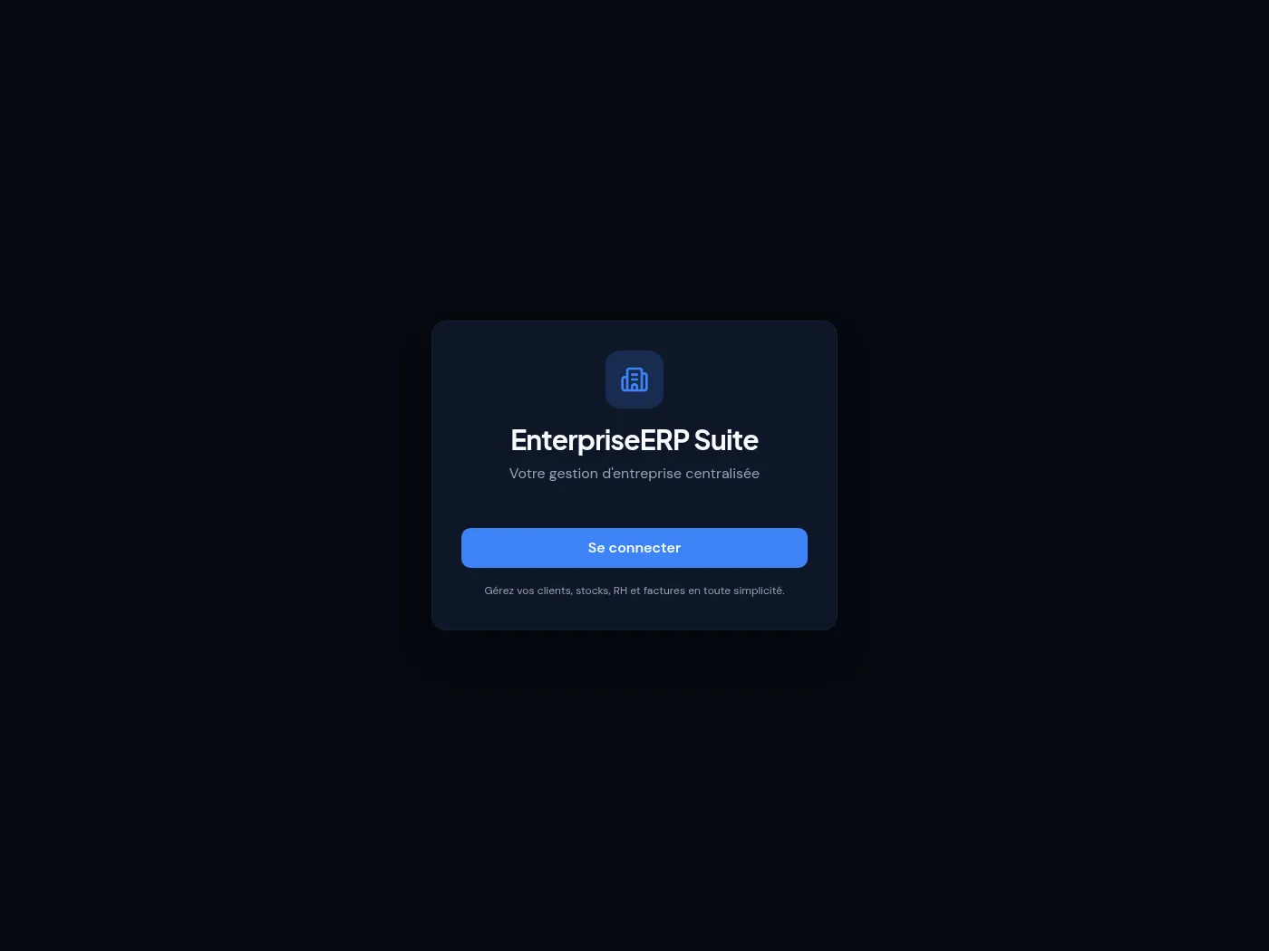 EntrepriseERP Suite