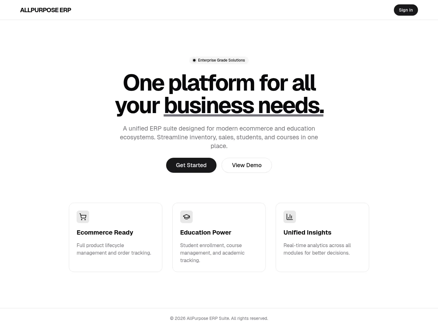 AllPurpose ERP Suite