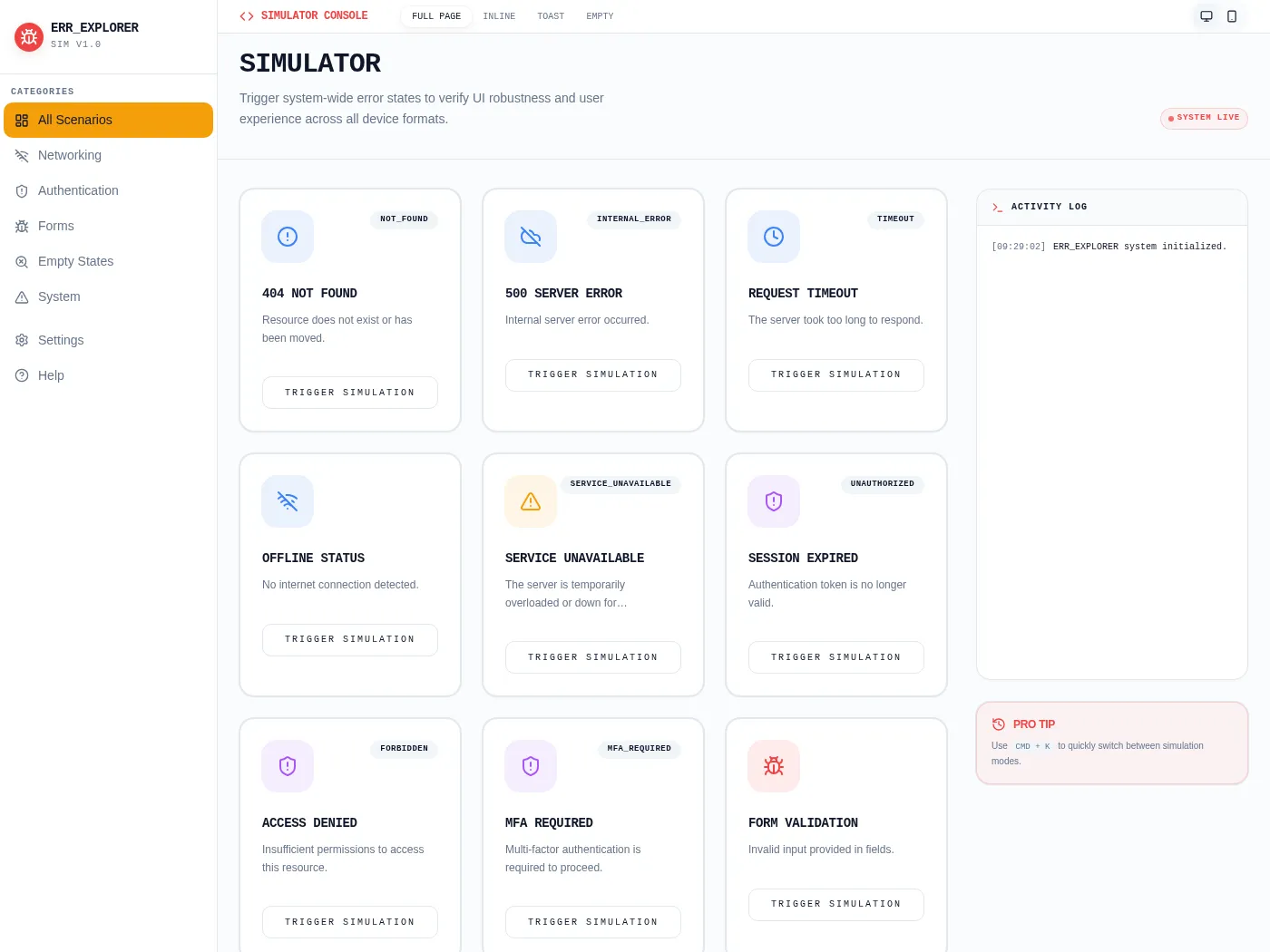 Error State Explorer