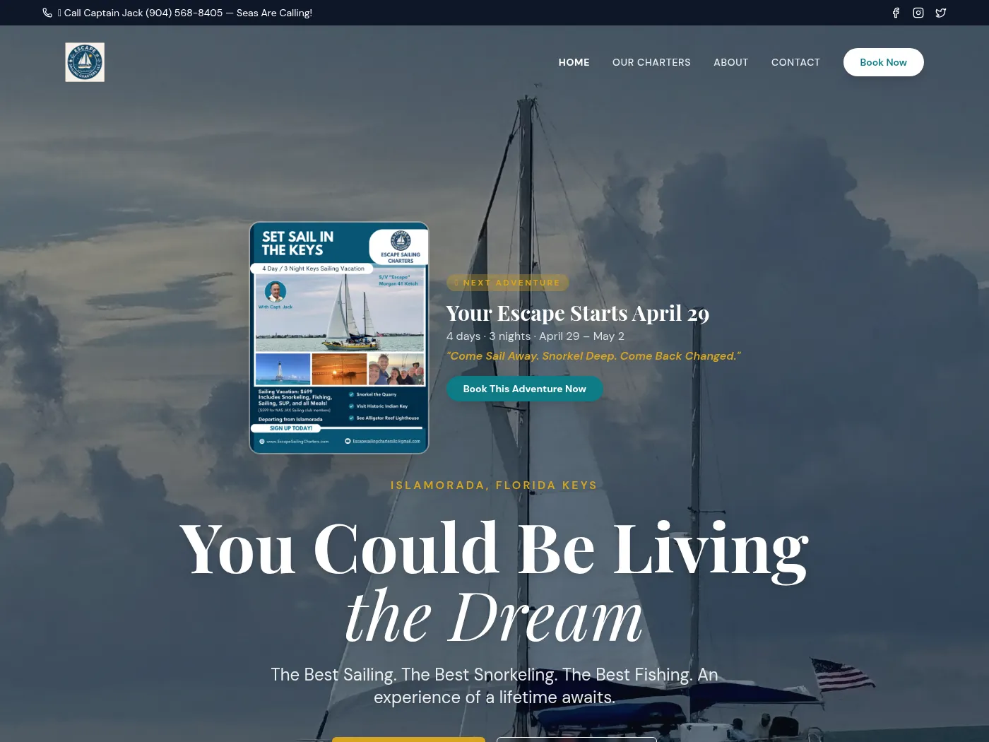 Escape Sailing Site Revamp
