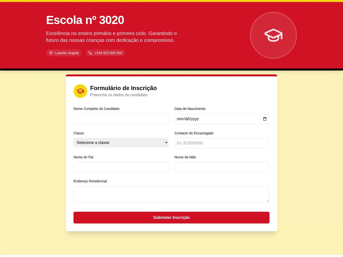 Escola 3020 Matriculas App
