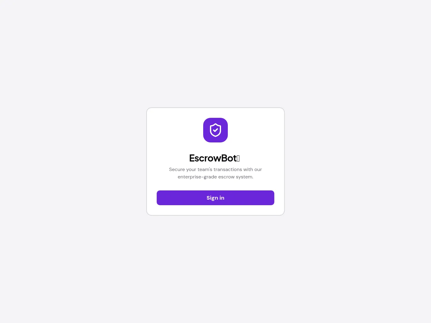 Escrow Bot for Telegram