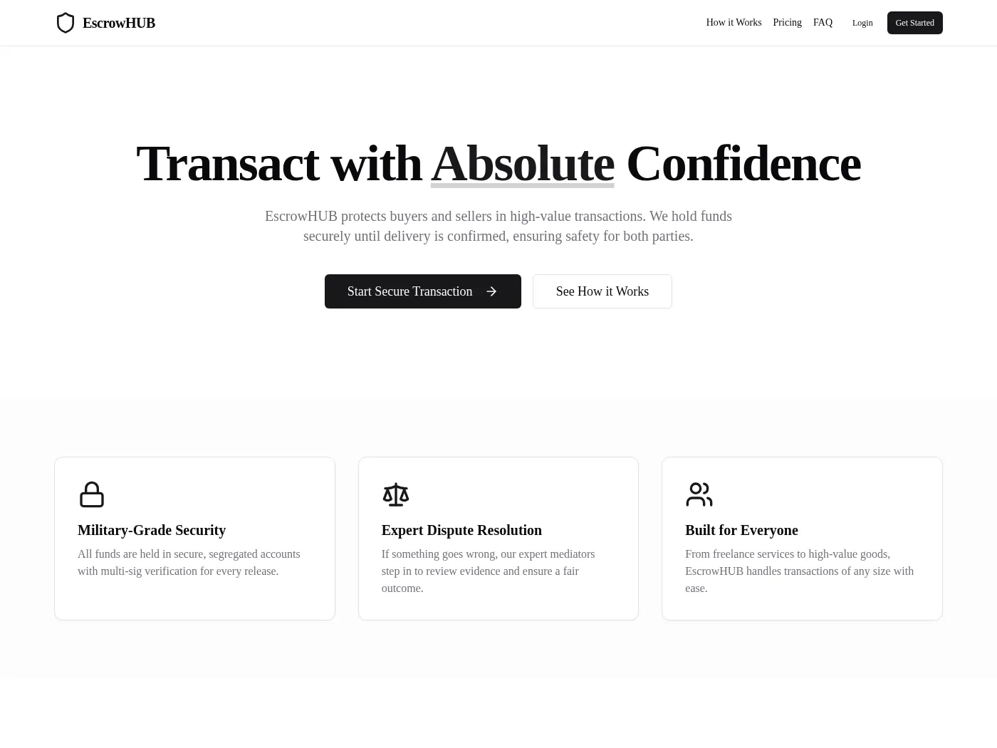 EscrowHUB Marketplace