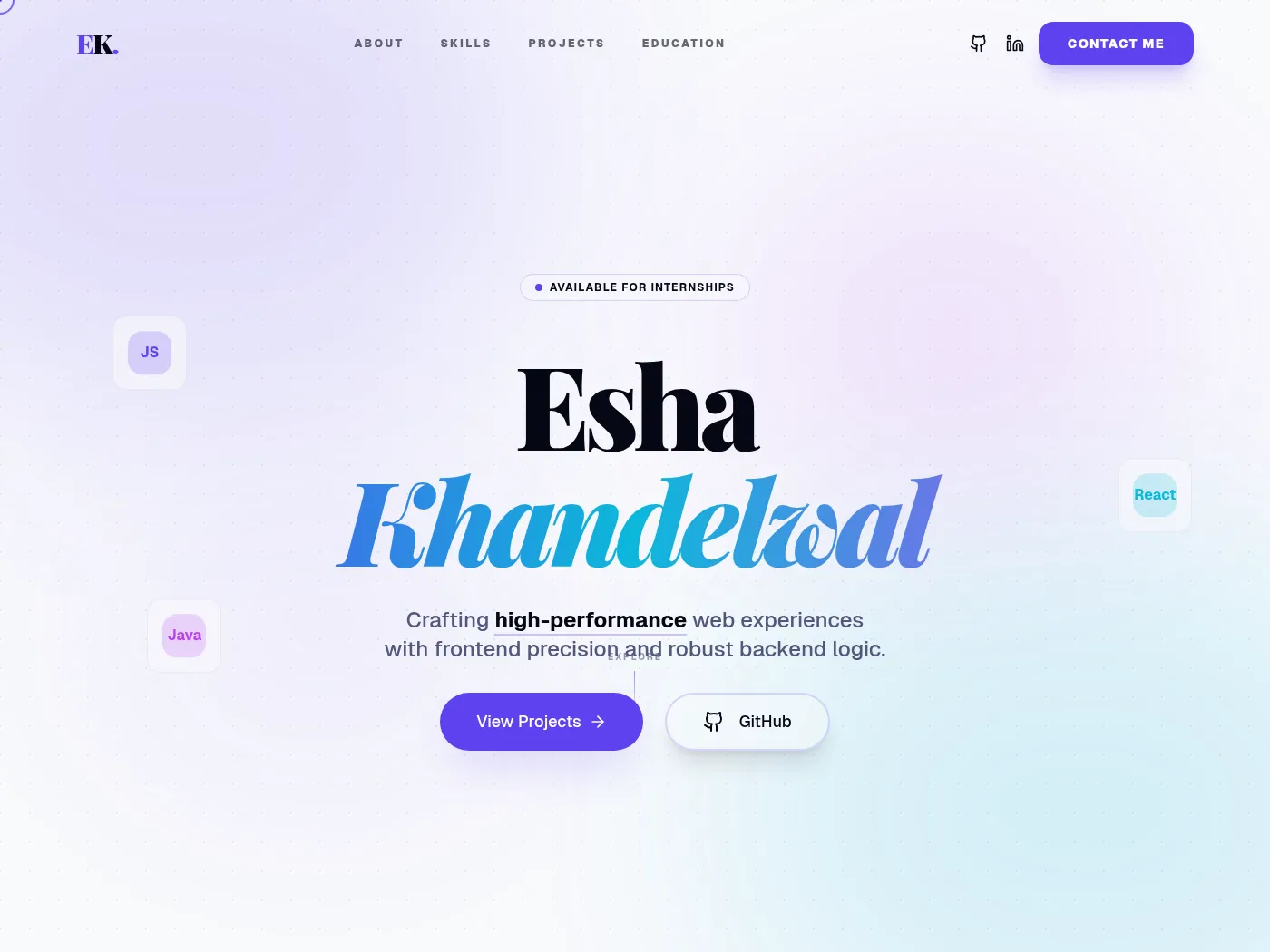 Esha's Premium Portfolio
