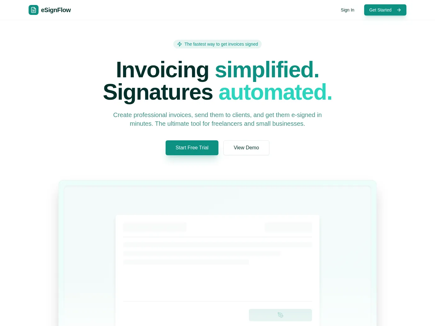 eSignature Invoice Maker