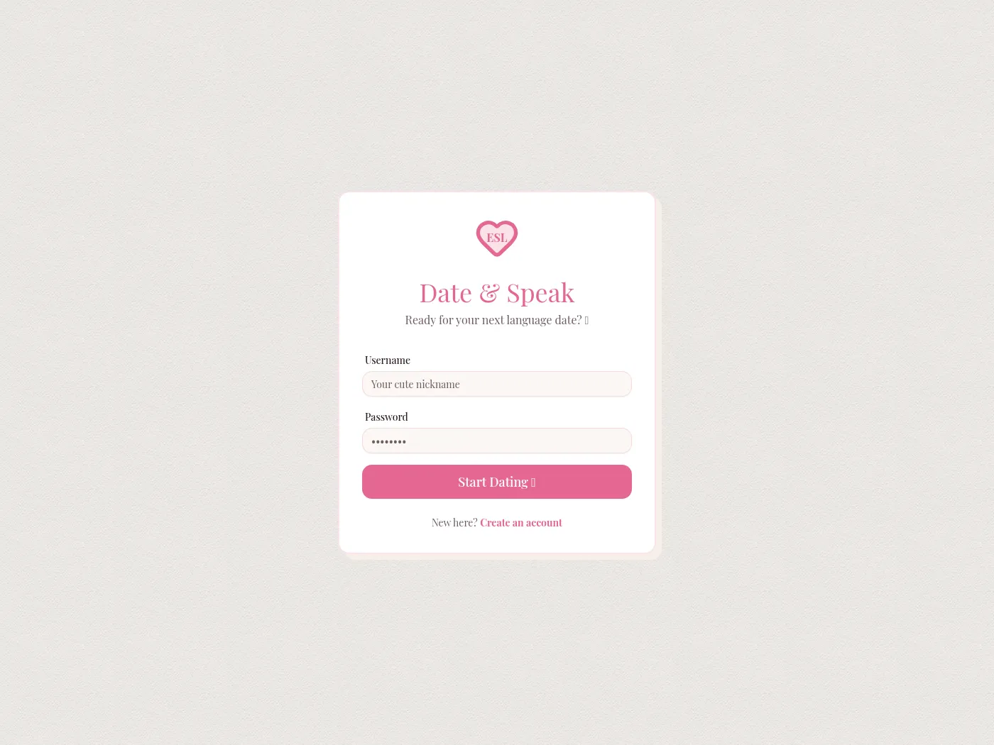 Date & Speak ESL Game