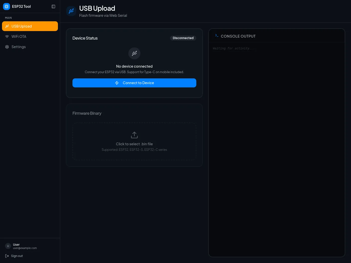 ESP32 Code Uploader