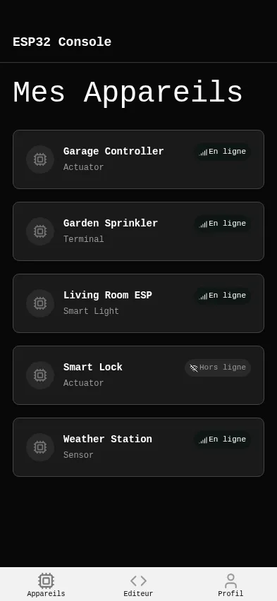 ESP32 Cloud Console