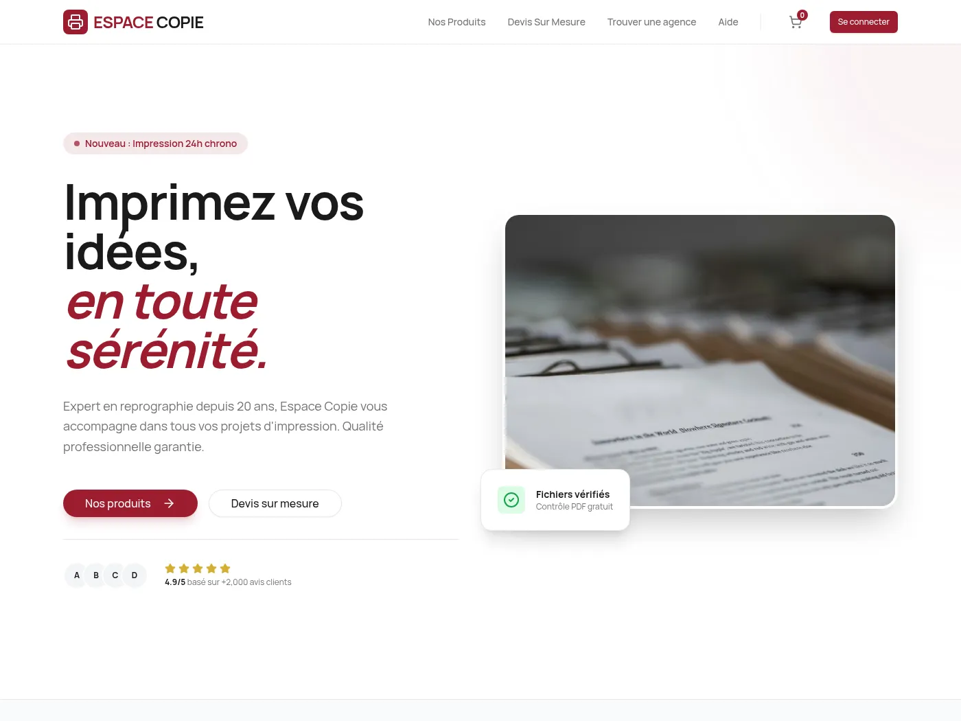 Espace Copie Webshop