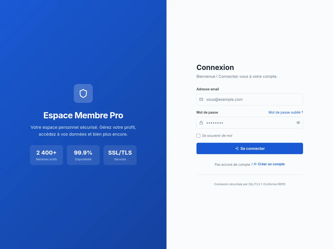 Espace Membre Pro
