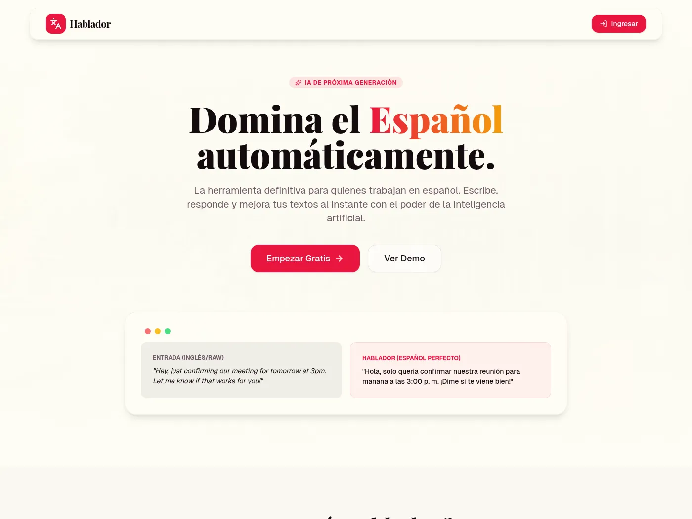 Hablador Español