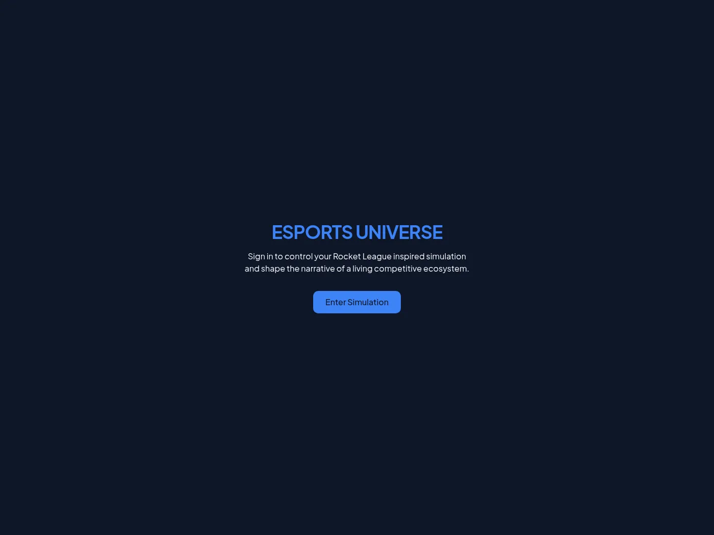 Esports Universe Simulator