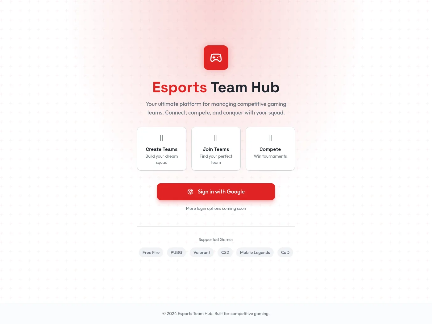 Esports Team Hub