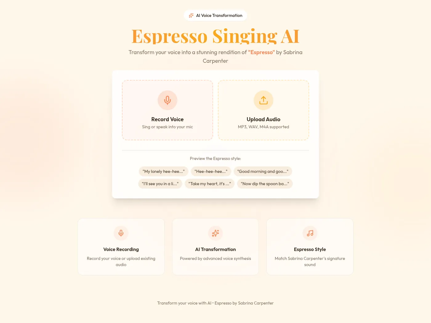 Espresso Singing AI